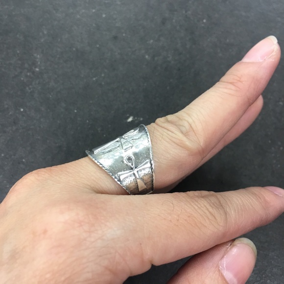 Jewelry | Triple Ankh Statement Ring 925 Silver Antique Look | Poshmark